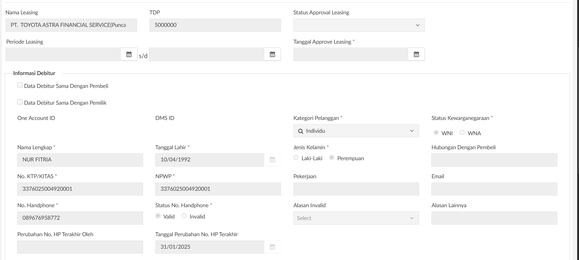 Lihat SO – User Manual TAM Dealer Management System