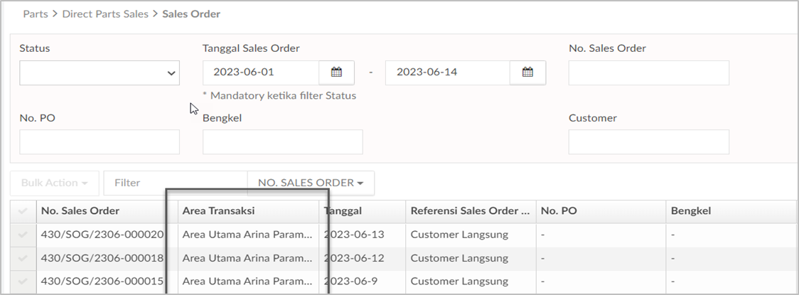 Sales Order – User Manual TAM Dealer Management System