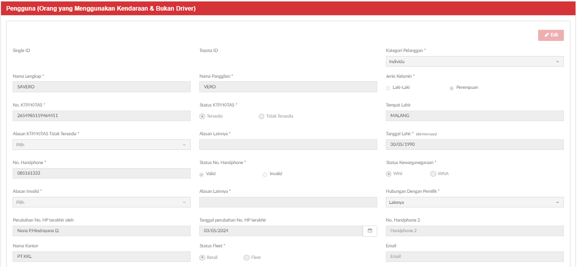 WO List GR – User Manual TAM Dealer Management System