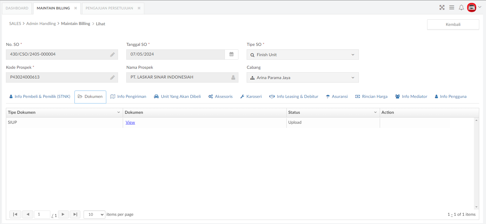 Edit Sales Order – User Manual TAM Dealer Management System