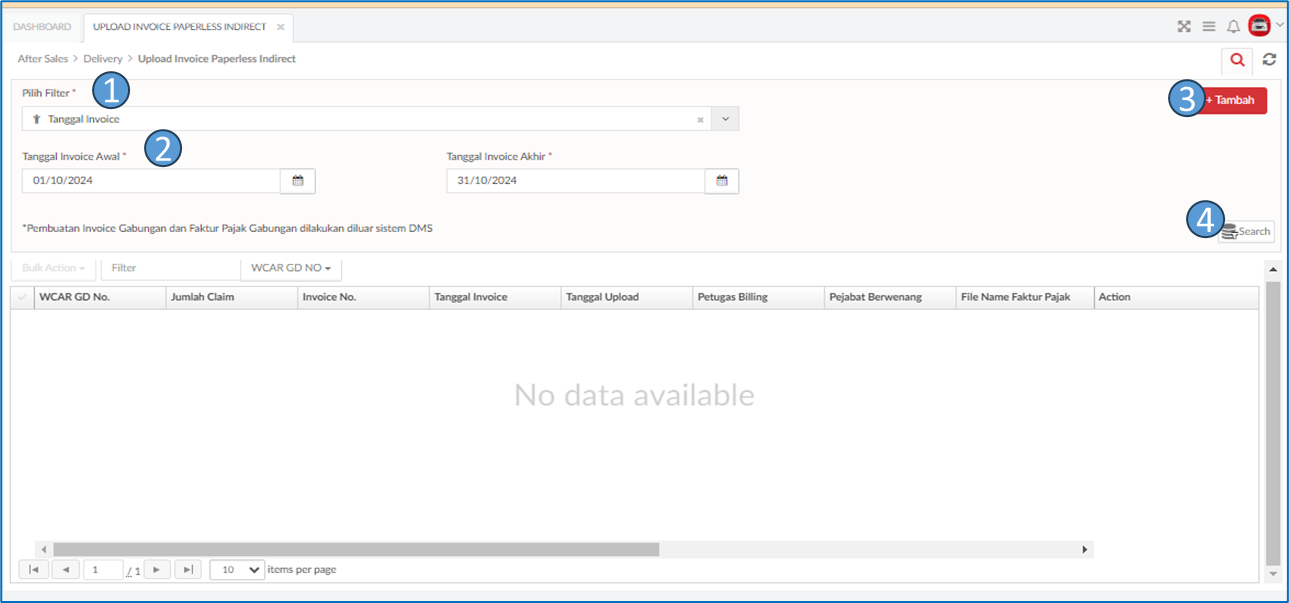 Upload Invoice Paperless Indirect – User Manual TAM Dealer Management ...
