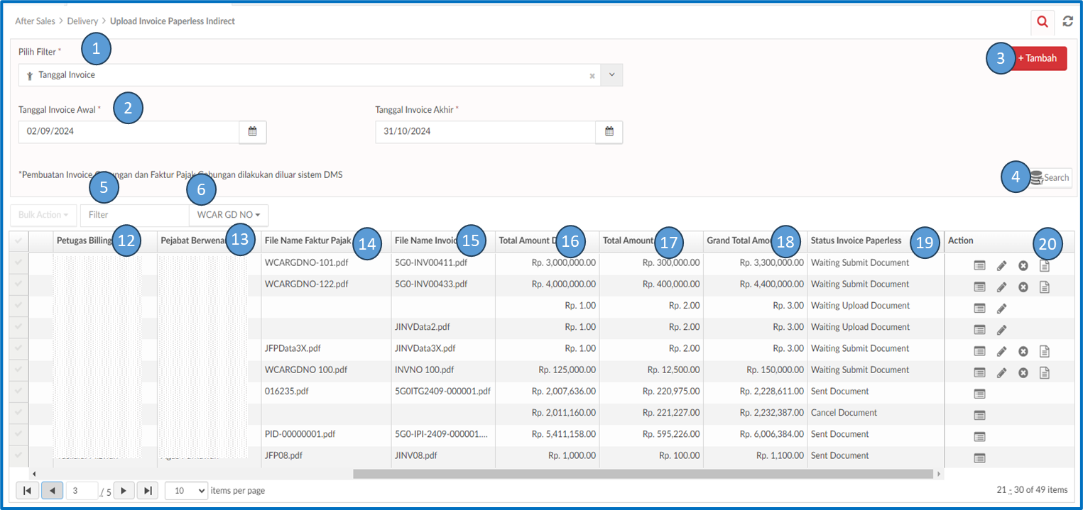Upload Invoice Paperless Indirect – User Manual TAM Dealer Management ...