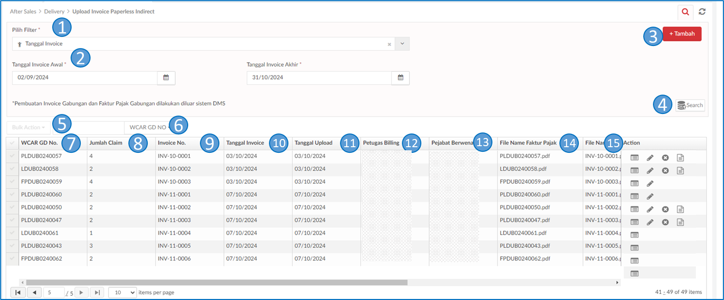 Upload Invoice Paperless Indirect – User Manual TAM Dealer Management ...